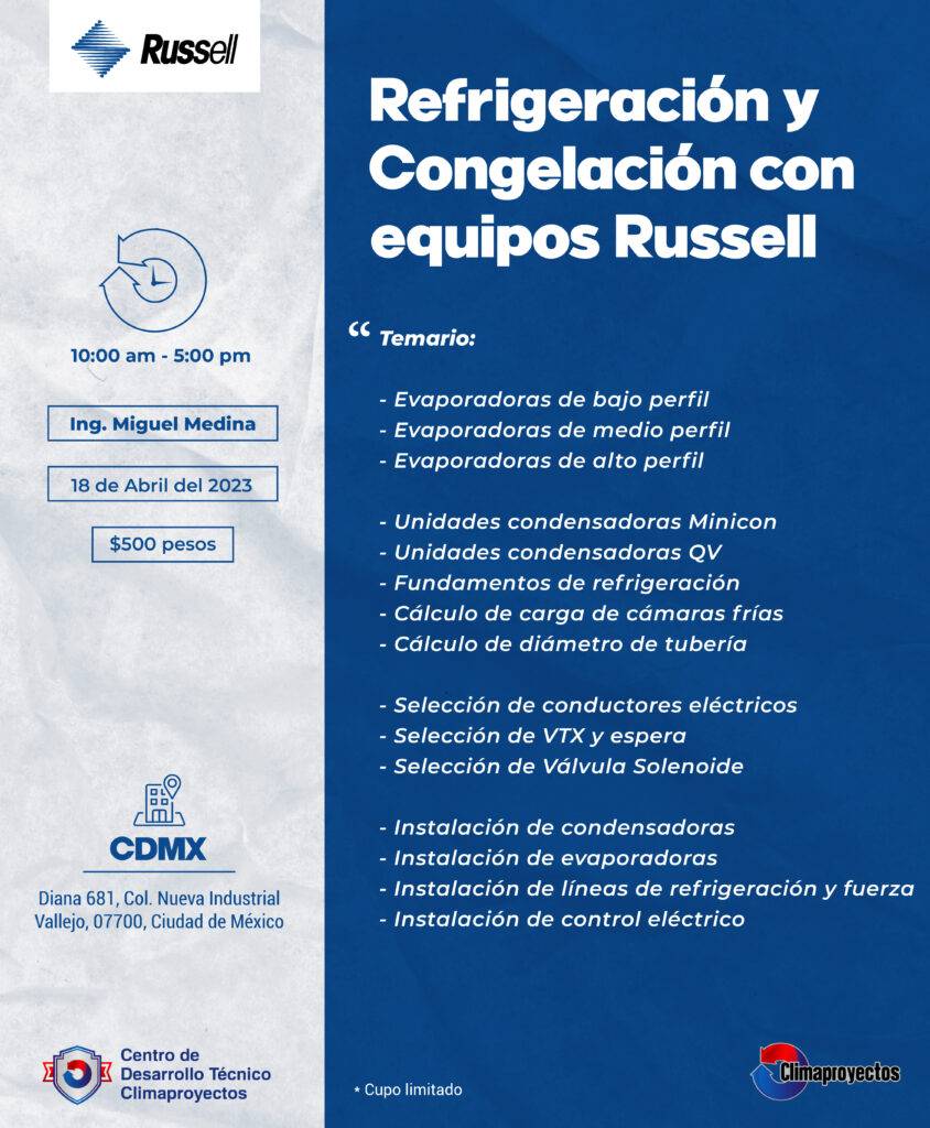 Cursos-Abril_Russell | Climaproyectos S.A. de C.V.